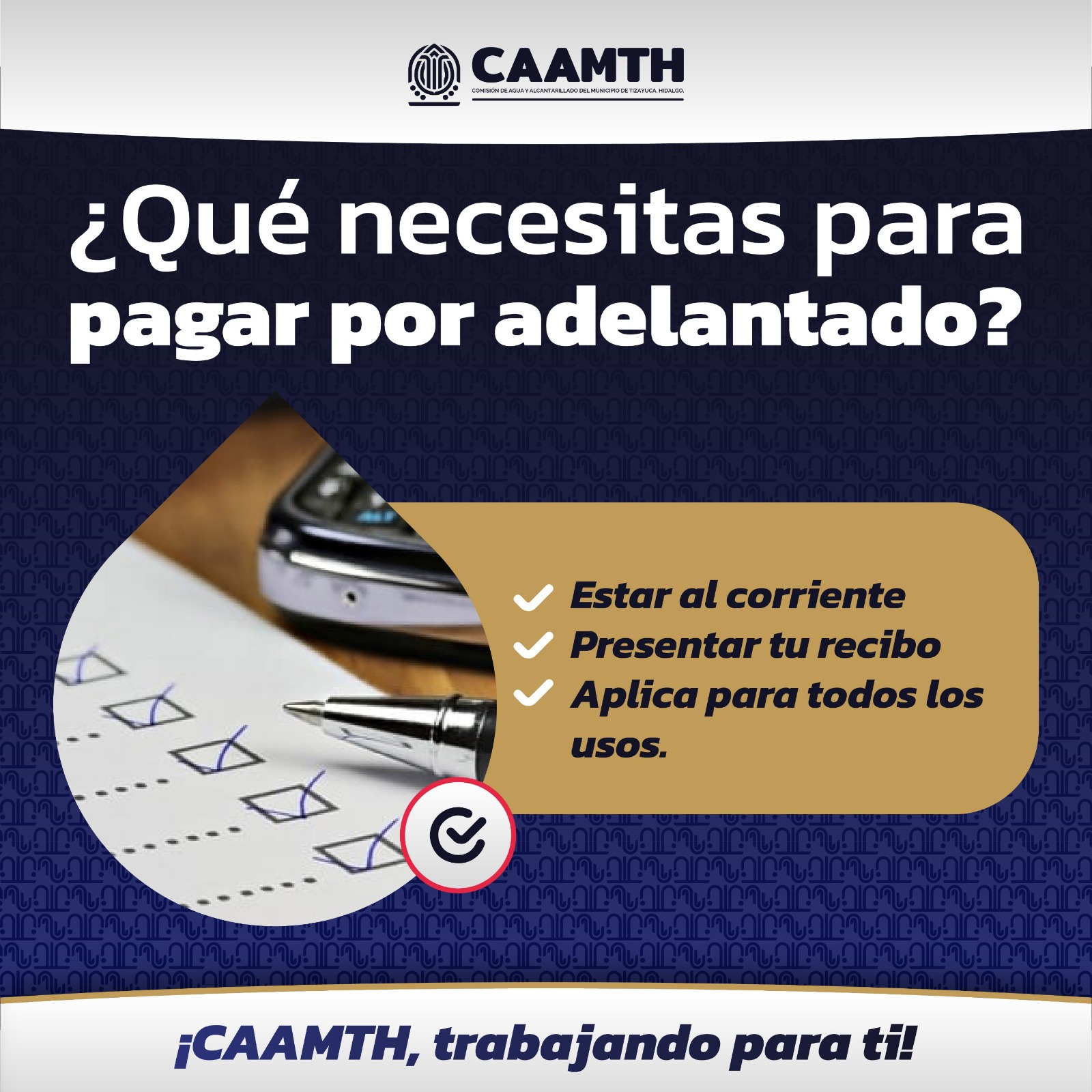 CAAMTH invita a usuarios a participar en el pago anticipado 2025 - Revista DeFRENTE